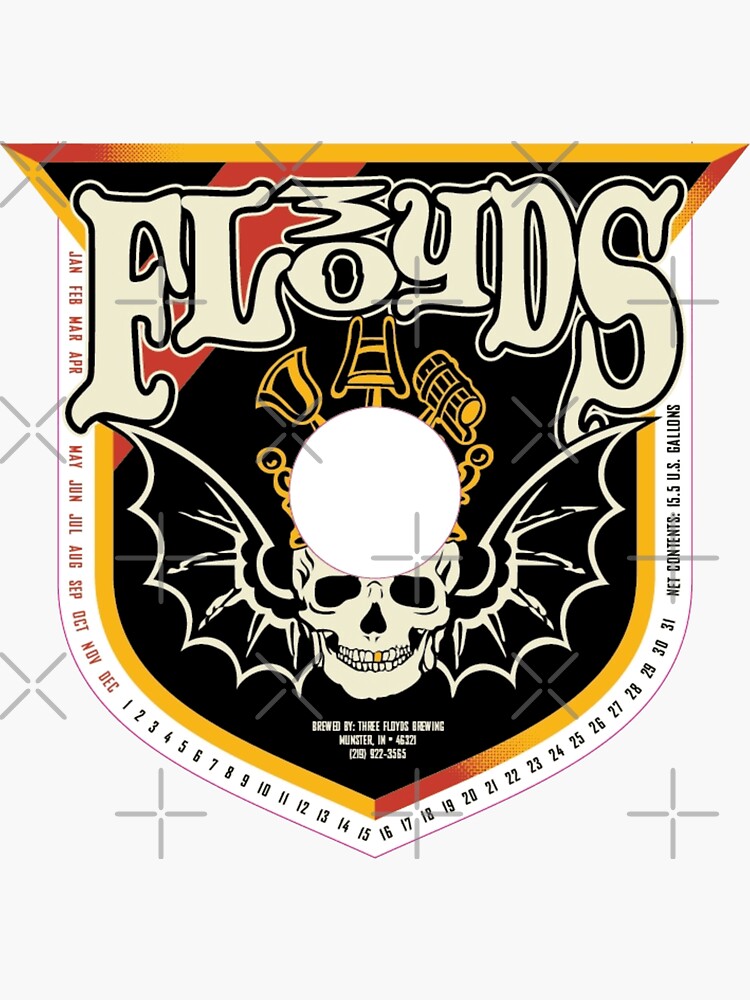 "Official - Three FFF Floyds" Sticker for Sale by 1991vintage | Redbubble