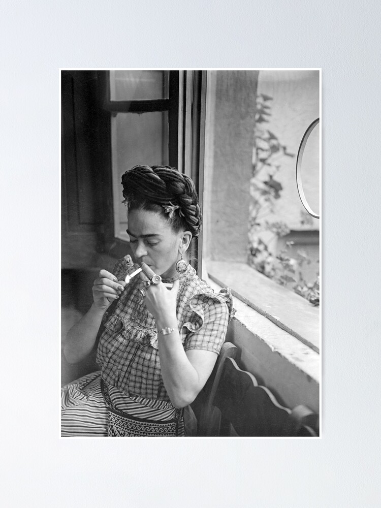 "Rare Frida Kahlo Smoking " Poster for Sale by Osumarts | Redbubble