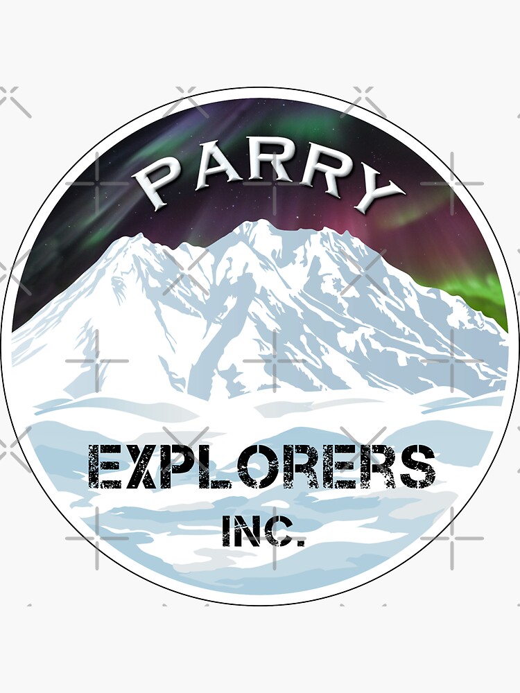 "Parry Explorers Inc." Sticker for Sale by drawnexplore | Redbubble