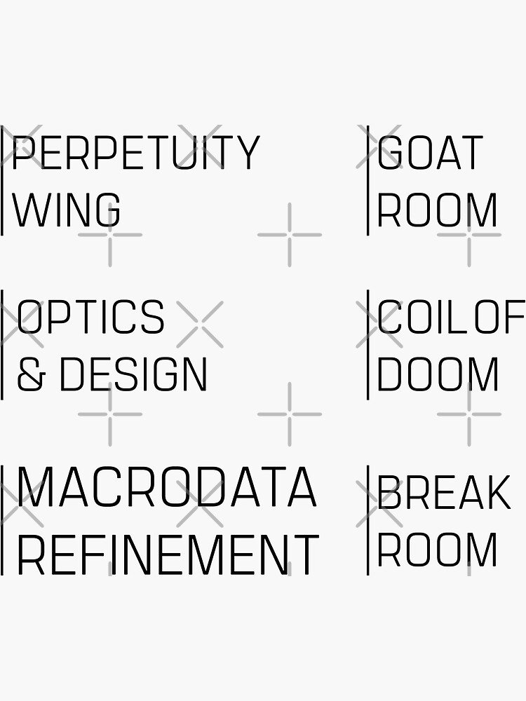 "Severance - Rooms, departments and sections - PACK" Sticker for Sale ...