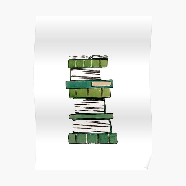 "Green Book Stack" Poster for Sale by gentlecounsel | Redbubble