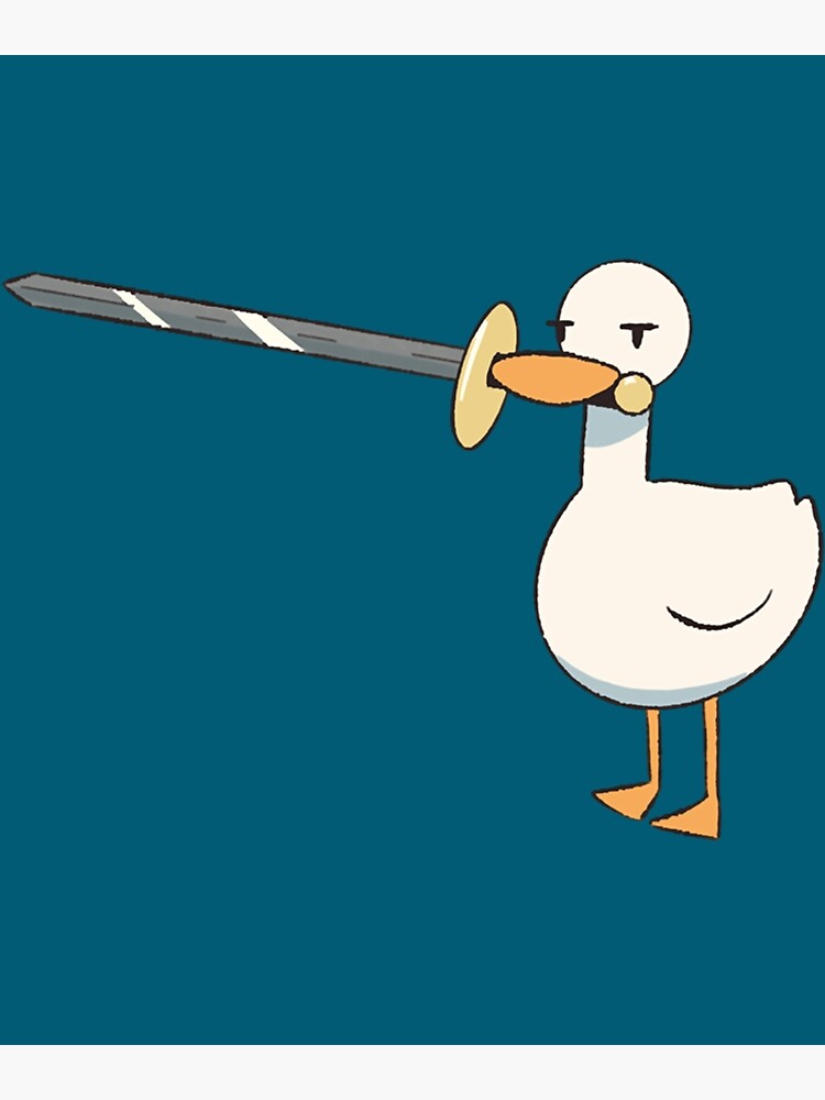 "Duck with a sword " Poster for Sale by EllisOtis | Redbubble