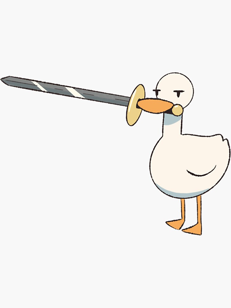 "Duck with a sword " Sticker for Sale by EllisOtis | Redbubble