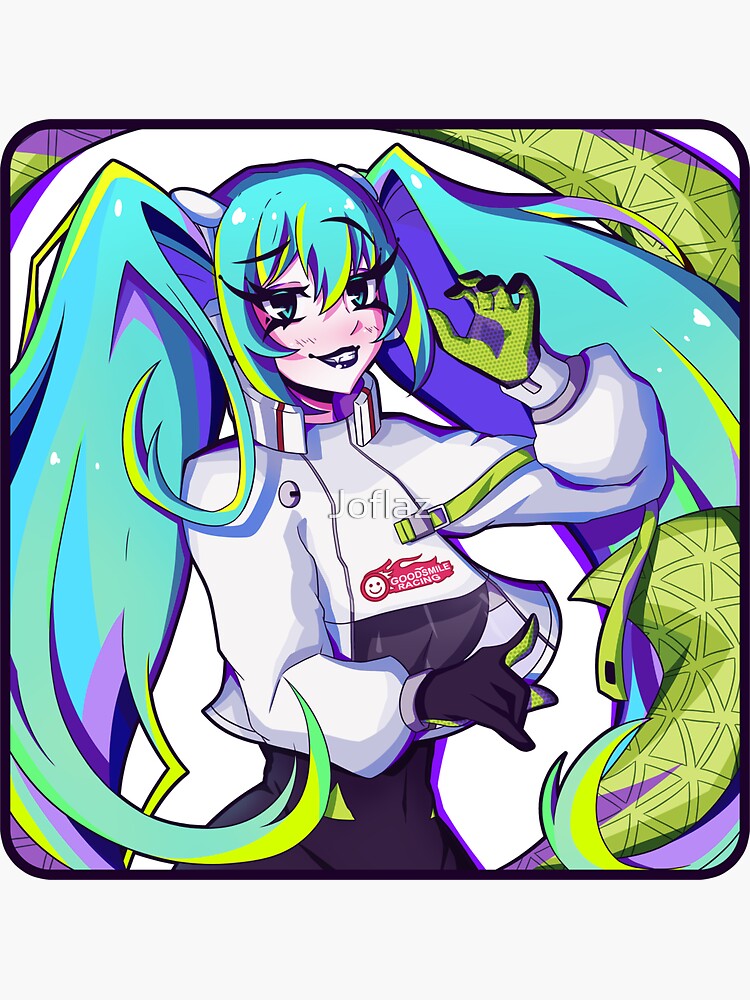 "Hatsune Miku Racing (2022)" Sticker for Sale by Joflaz | Redbubble