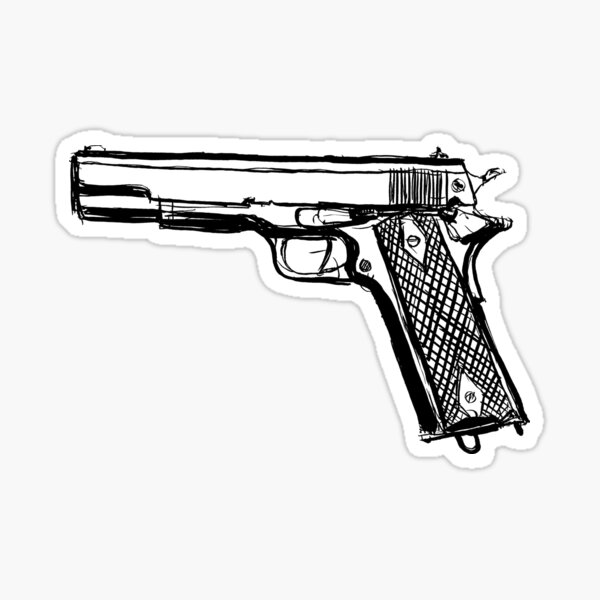 "colt pistol" Sticker for Sale by zettshop | Redbubble