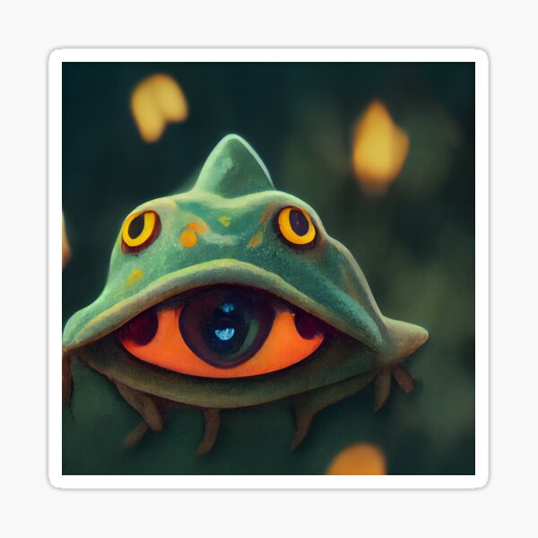 "Halloween Frog" Sticker for Sale by Nanashi-AI | Redbubble
