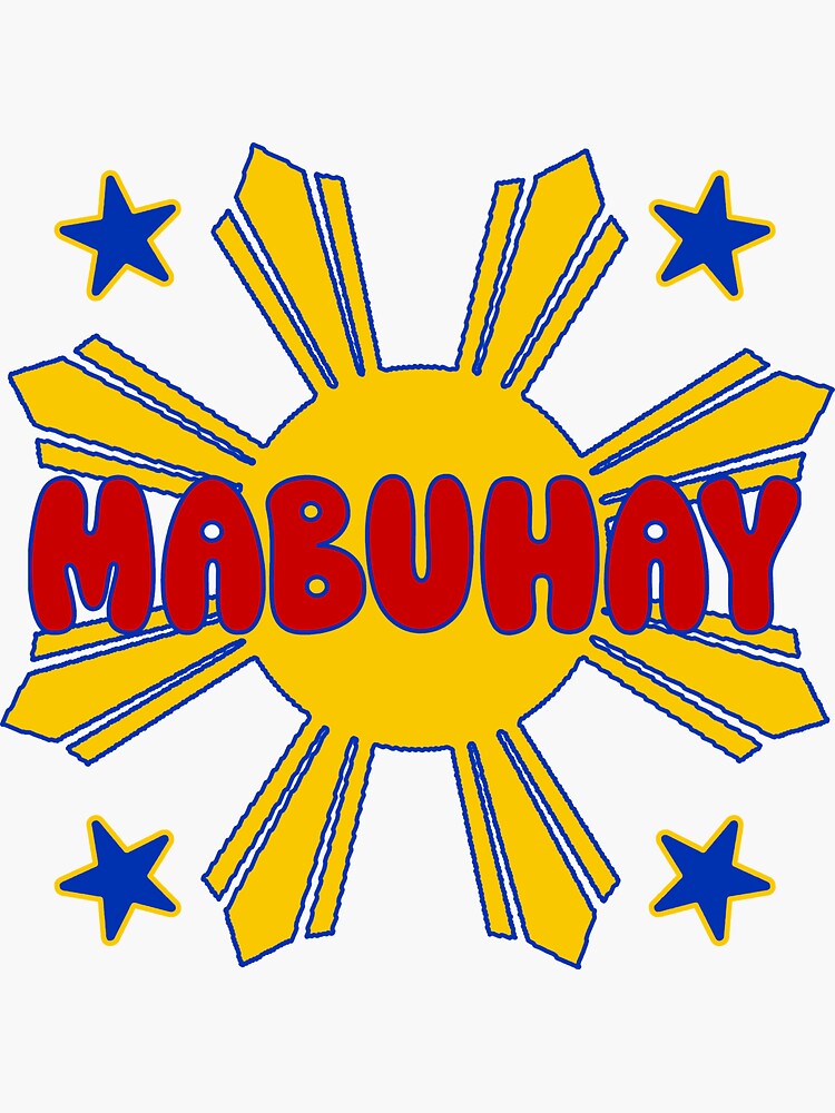 "Mabuhay" Sticker for Sale by mrtraz | Redbubble