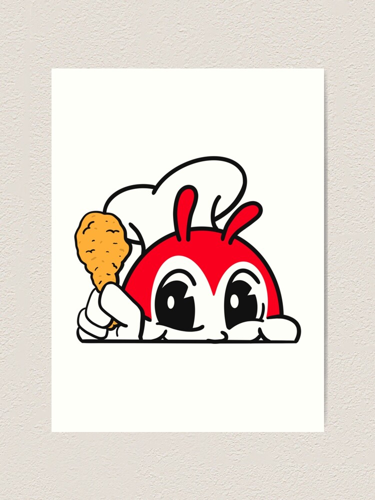 "JOLLIBEE PEEKING CUTE CHICKEN JOY FILIPINO " Art Print for Sale by ...