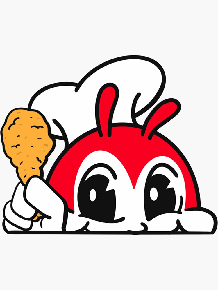 "JOLLIBEE PEEKING CUTE CHICKEN JOY FILIPINO " Sticker for Sale by ...