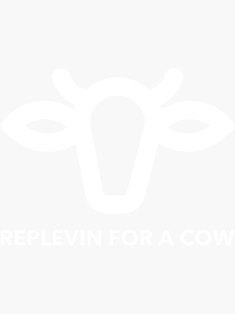 "Replevin for a Cow " Sticker for Sale by HelloHKW | Redbubble