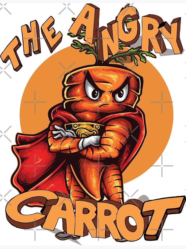"Angry Carrot Love Superhero Cartoon" Poster by ProjectX23 | Redbubble