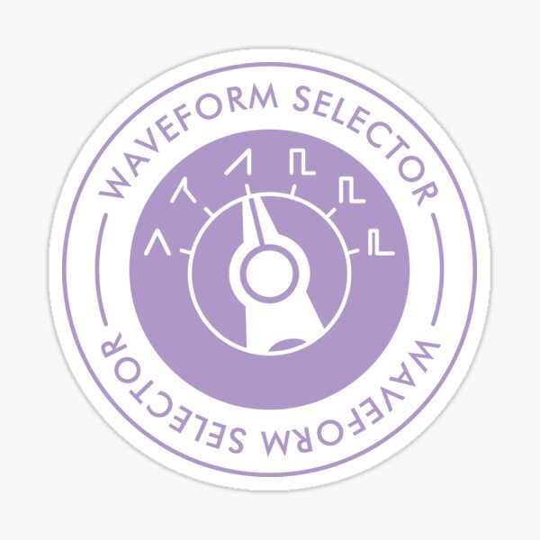 "Waveform Selector" Sticker for Sale by AtomicMalibu | Redbubble