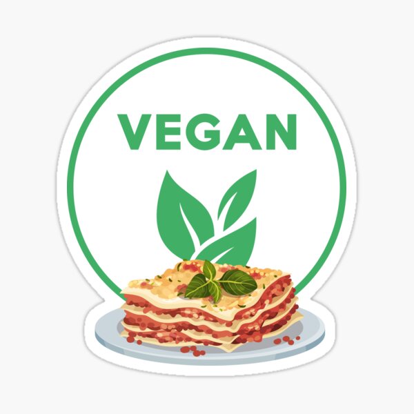 "Vegan Lasagna" Sticker for Sale by CorneliusDesign | Redbubble
