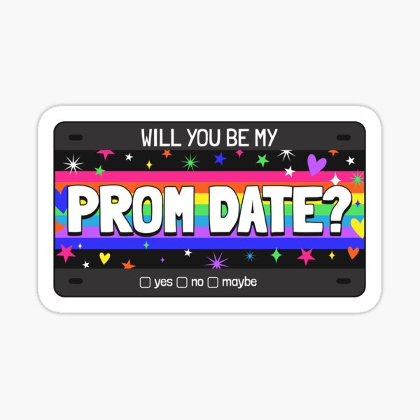 "Will You Be My Prom Date? - LGBTQ+" Sticker for Sale by JustBla ...