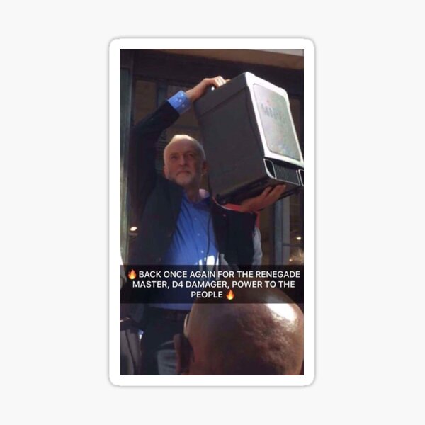 "Jeremy Corbyn x Fatboy Slim" Sticker by sdpm | Redbubble