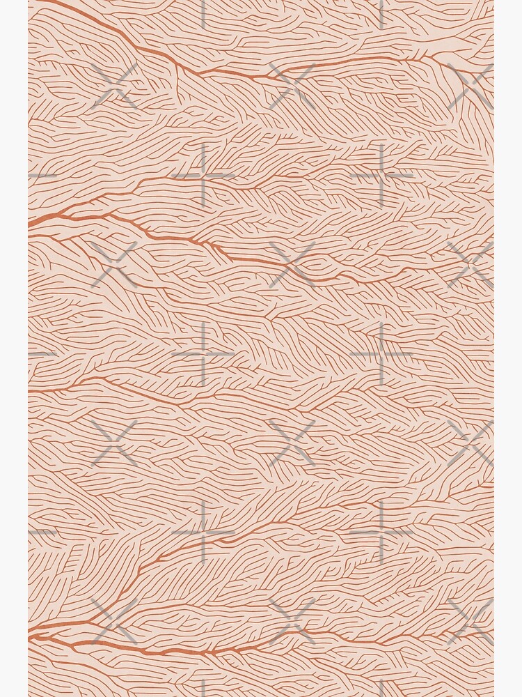 "Coral line art boho pattern in pink orange" Poster for Sale by Miss ...