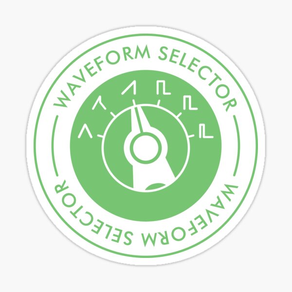 "Waveform Selector" Sticker for Sale by AtomicMalibu | Redbubble