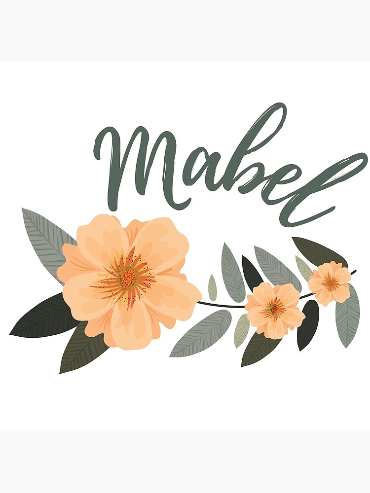 Lámina fotográfica «Nombre de Mabel con flores bonitas | Color neutro ...