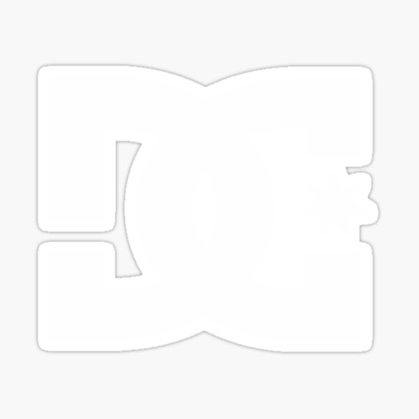 "DC white shoes logo" Sticker for Sale by harveymoon6 | Redbubble