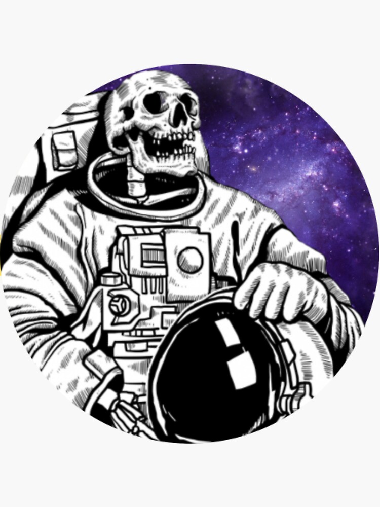 "Astronaut space skeleton universe background" Sticker for Sale by ...