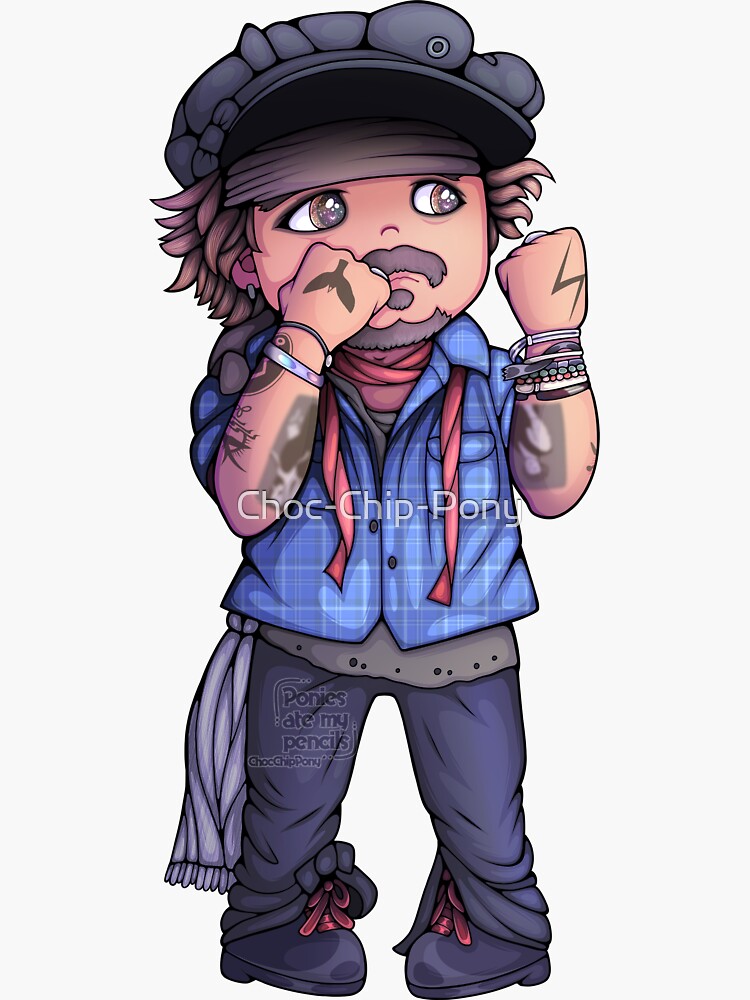 "Cute Photoshoot Johnny" Sticker for Sale by Choc-Chip-Pony | Redbubble