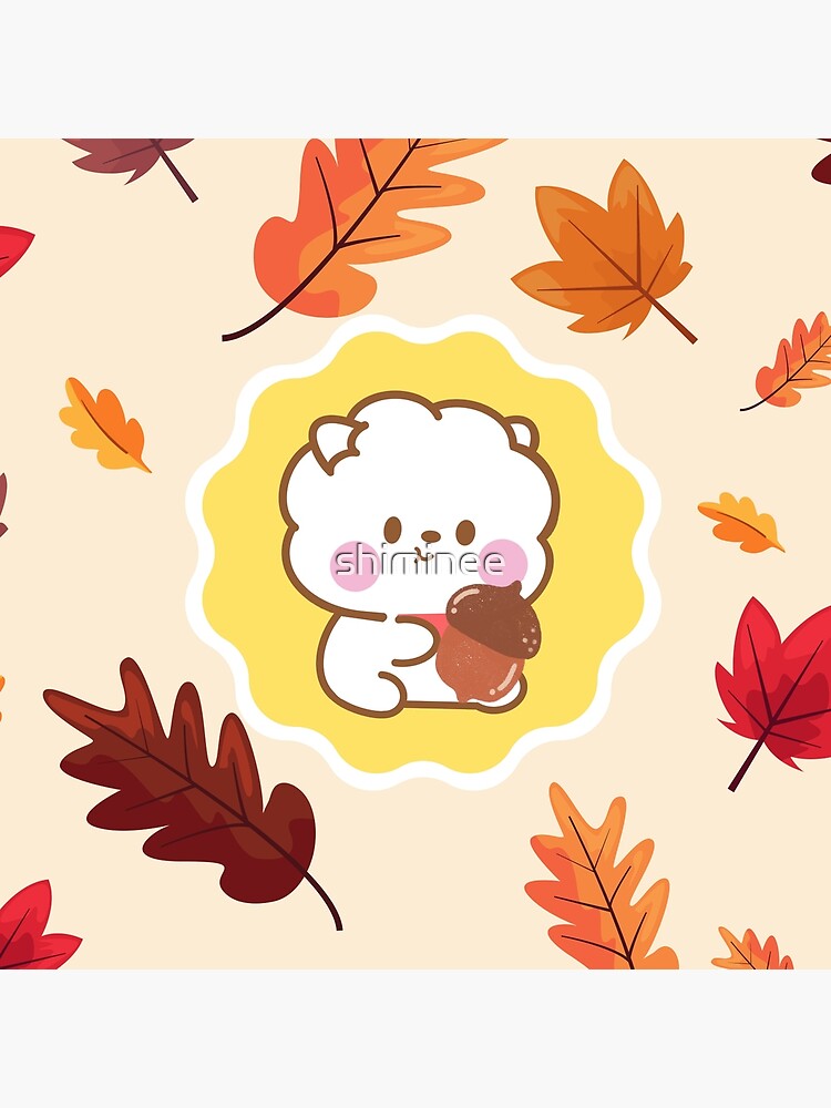 "Cute Kawaii BTS BT21 character RJ - Autumn Fall - Jin lover" Throw ...