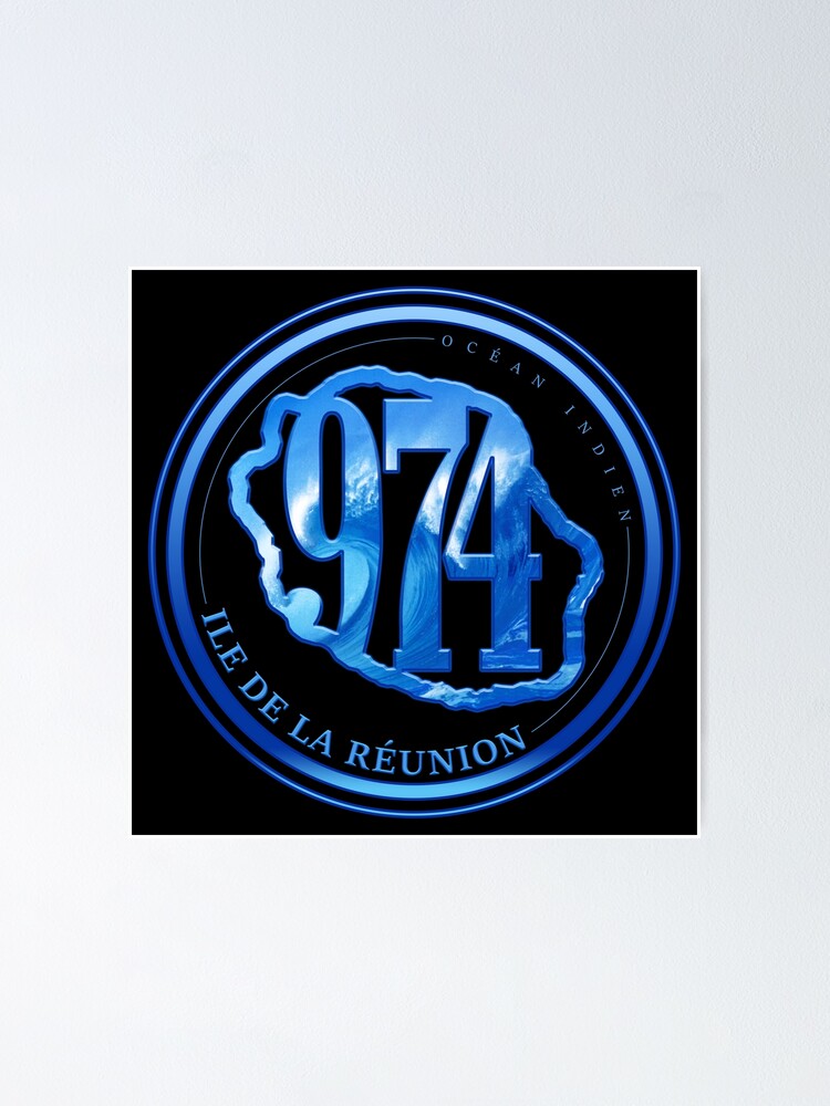 "974 Reunion island - Blue ocean" Poster for Sale by pandafactory ...