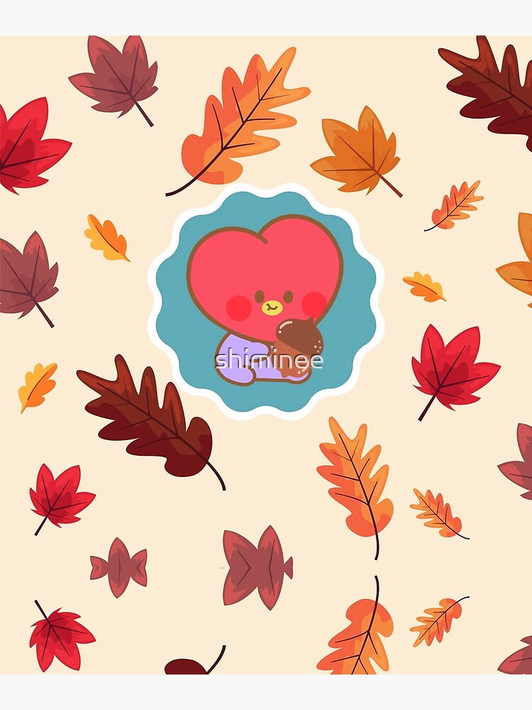 "Cute Kawaii BTS BT21 character Tata - Autumn Fall - V Taehyung lover ...