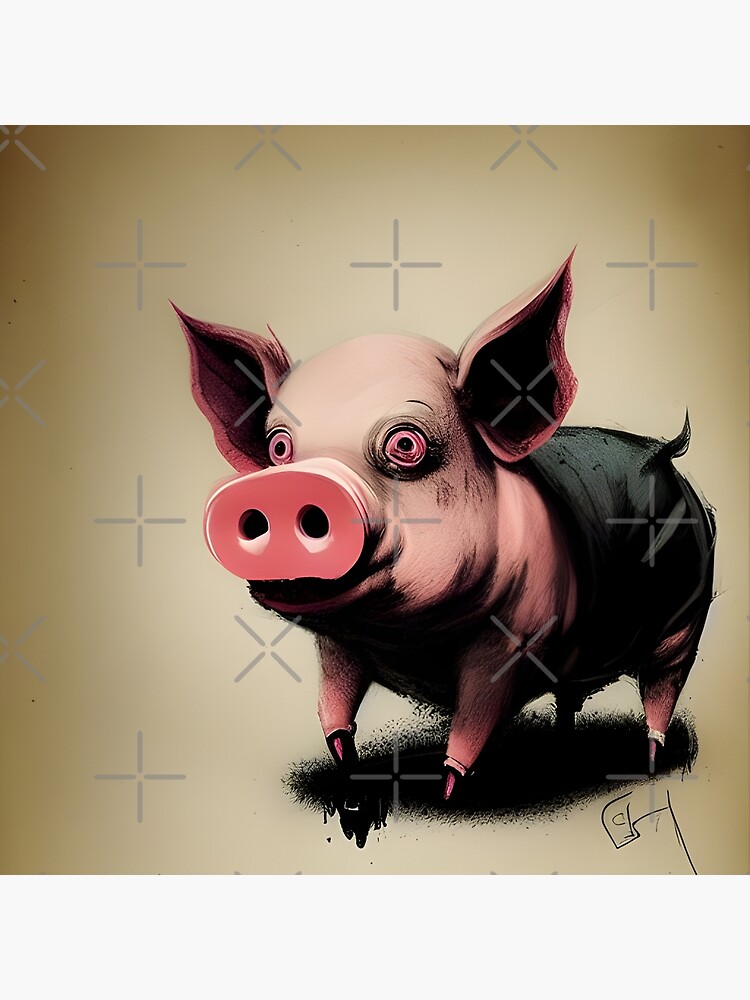 "Pig-shock" Poster for Sale by Horrorscape | Redbubble