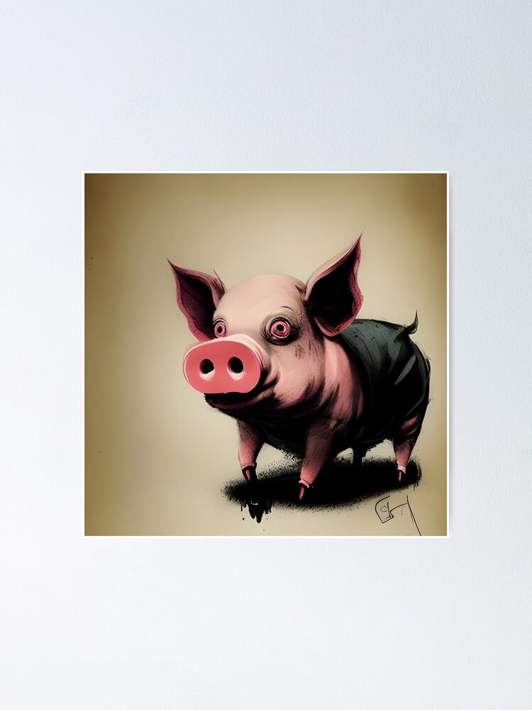 "Pig-shock" Poster for Sale by Horrorscape | Redbubble