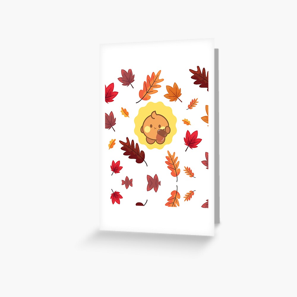 "Kawaii BTS BT21 character Shooky - Autumn Fall - Suga lover" Greeting ...