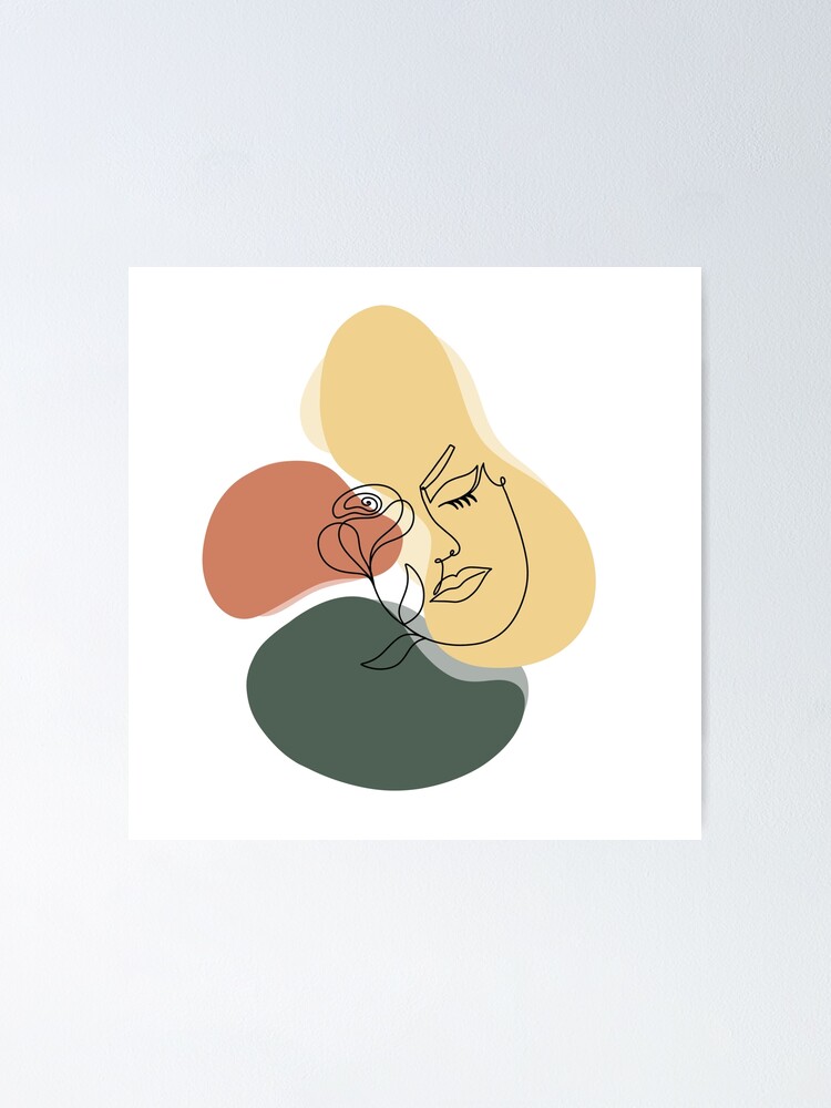 "Abstract one line art. Woman drawing " Poster for Sale by Designbydemm ...
