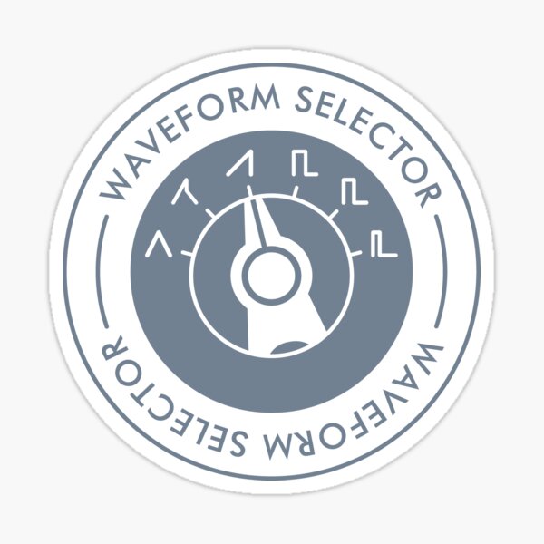 "Waveform Selector" Sticker for Sale by AtomicMalibu | Redbubble