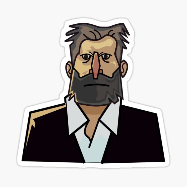 "an old man" Sticker for Sale by cartoon-creates | Redbubble