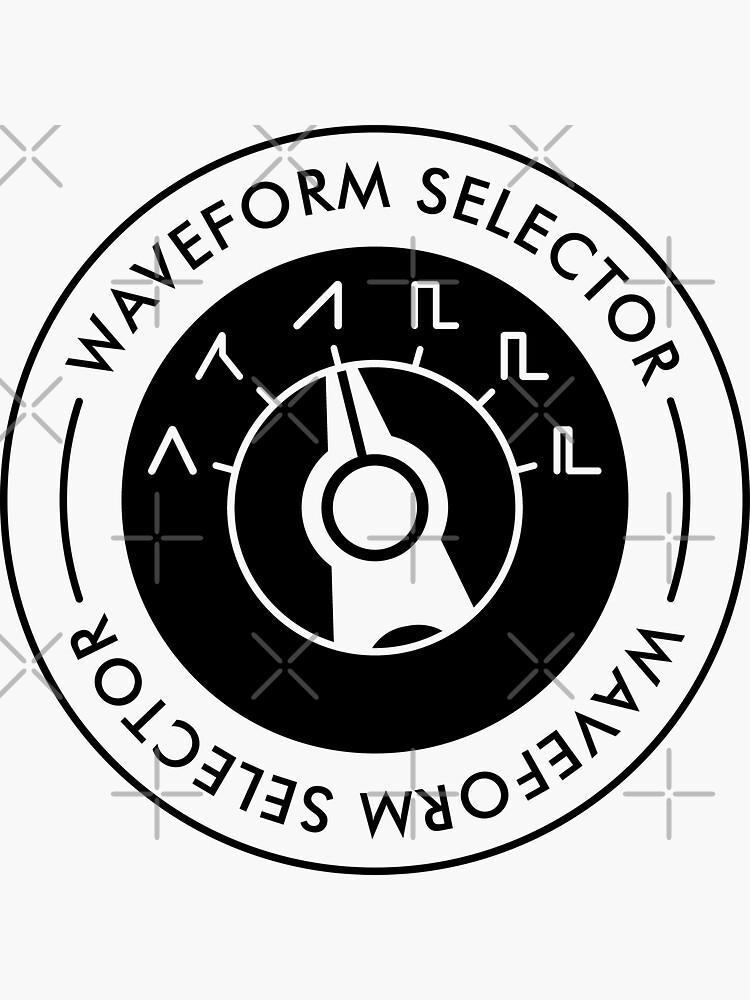 "Waveform Selector" Sticker for Sale by AtomicMalibu | Redbubble