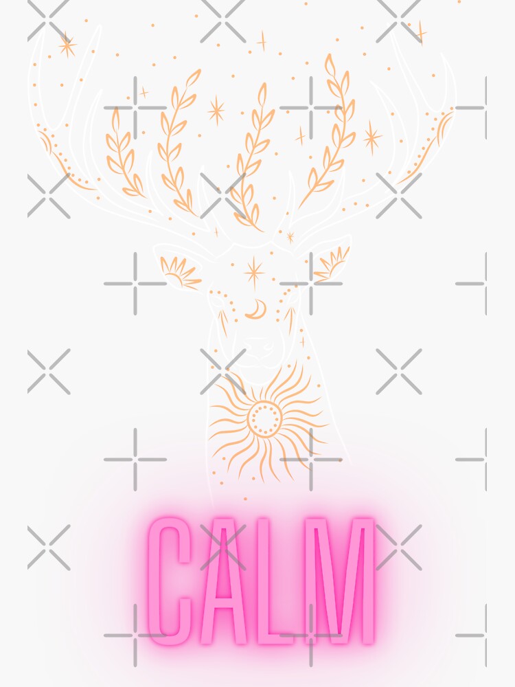 "calm " Sticker for Sale by Stylupp | Redbubble