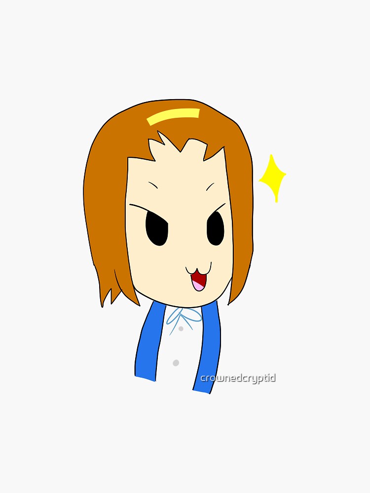 "Ritsu Tainaka Chibi" Sticker for Sale by crownedcryptid | Redbubble