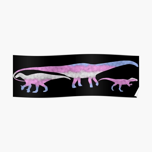 "Trans Pride Dinosaurs" Poster by Mina-Richards | Redbubble