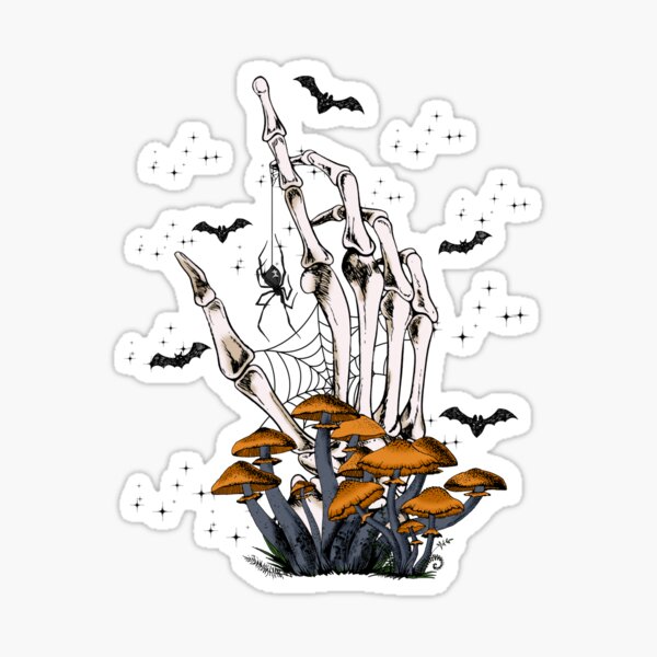 "Skeleton Hand Tattoo" Sticker for Sale by CorneliusDesign | Redbubble