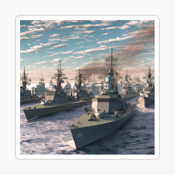 "A Fleet of Navy Ships" Sticker for Sale by Parag-Travels | Redbubble