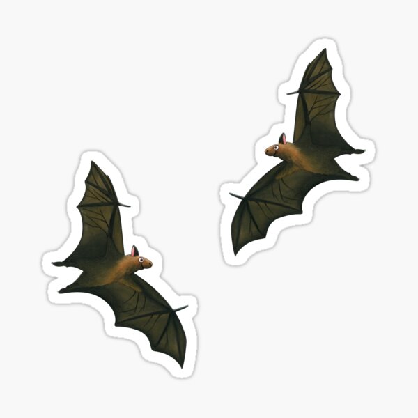 " dancing flying foxes" Sticker for Sale by CorinnaArauner | Redbubble