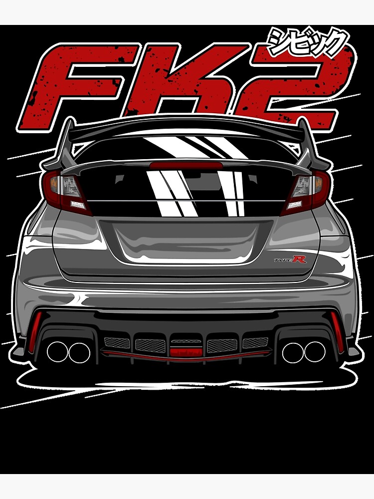 "Grey Civic FK2 Type R Essential " Poster for Sale by TimothyBrammer ...