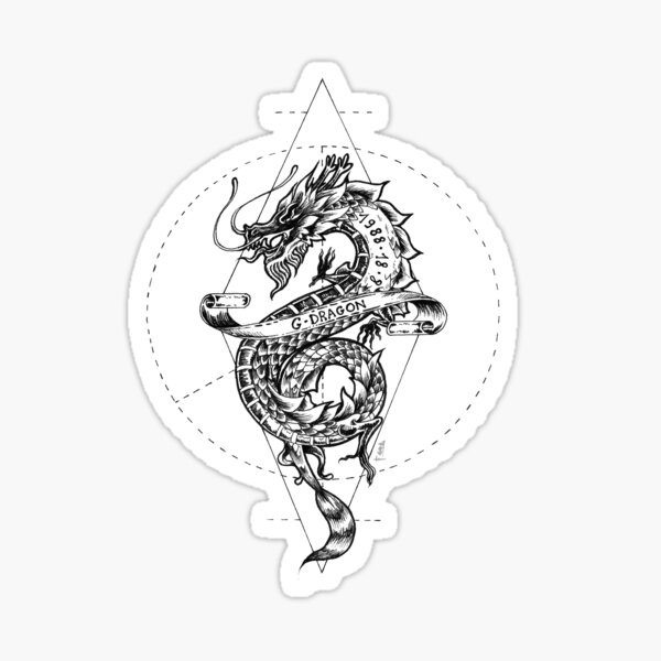 "Aesthetic G Dragon" Sticker for Sale by CarellaArt | Redbubble