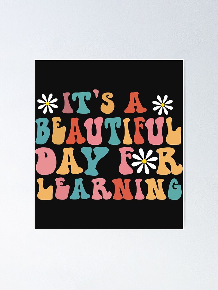 "It's Beautiful Day For Learning Retro Teacher Back To School T-Shirt ...