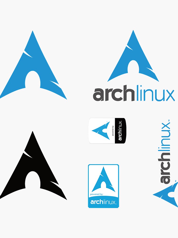 "Arch Linux Set" Sticker for Sale by FavnCraftsh | Redbubble