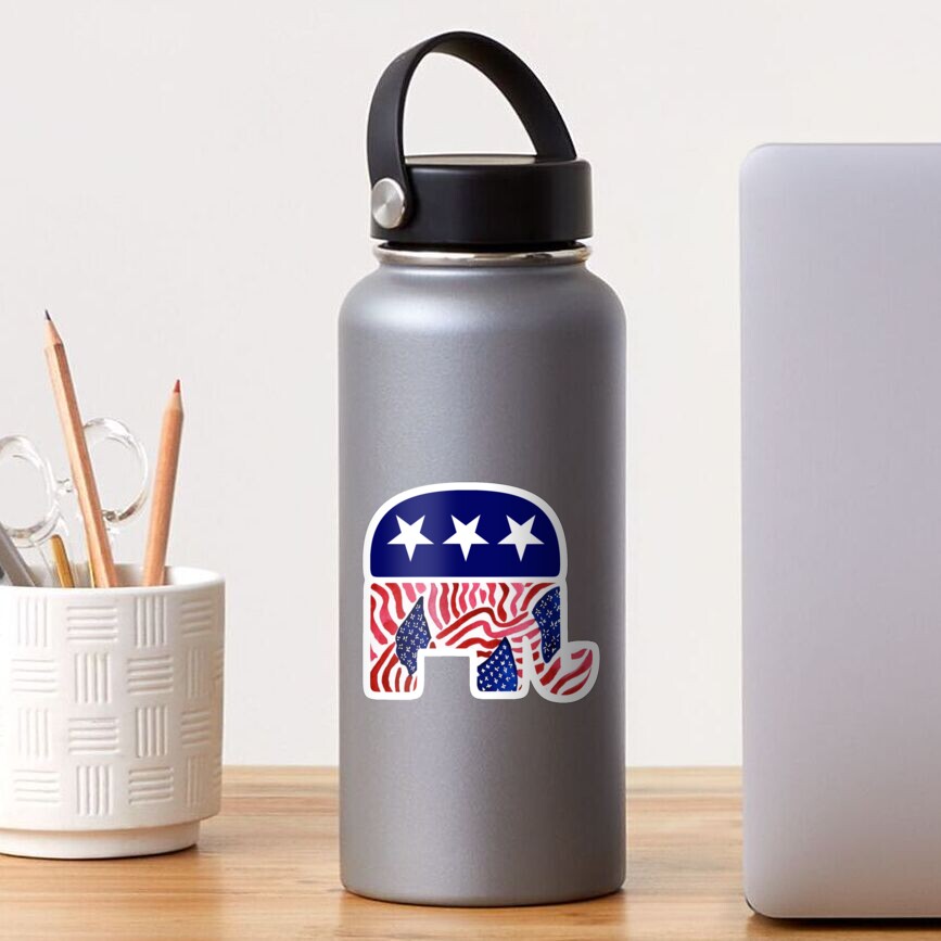 "Republican Elephant" Sticker for Sale by Llyyddss | Redbubble