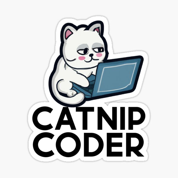 "Catnip Coder" Sticker for Sale by I-am-inspired | Redbubble