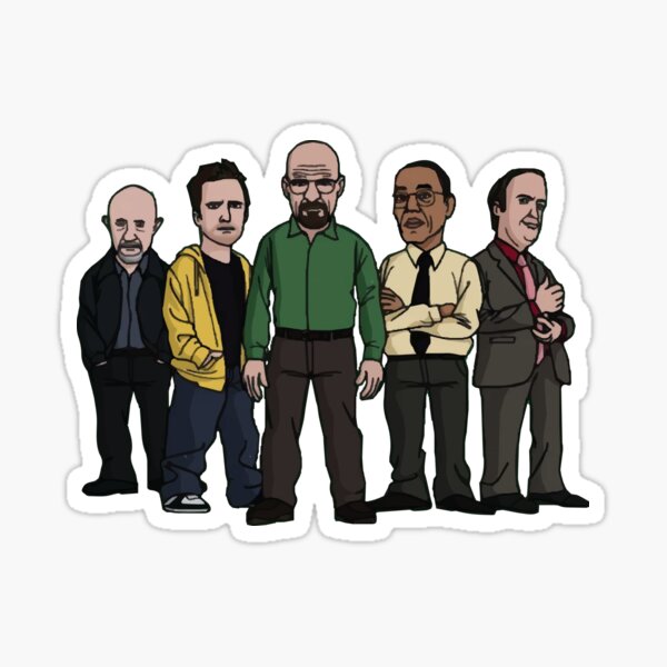"Breaking Bad Gang" Sticker for Sale by swagster9 | Redbubble
