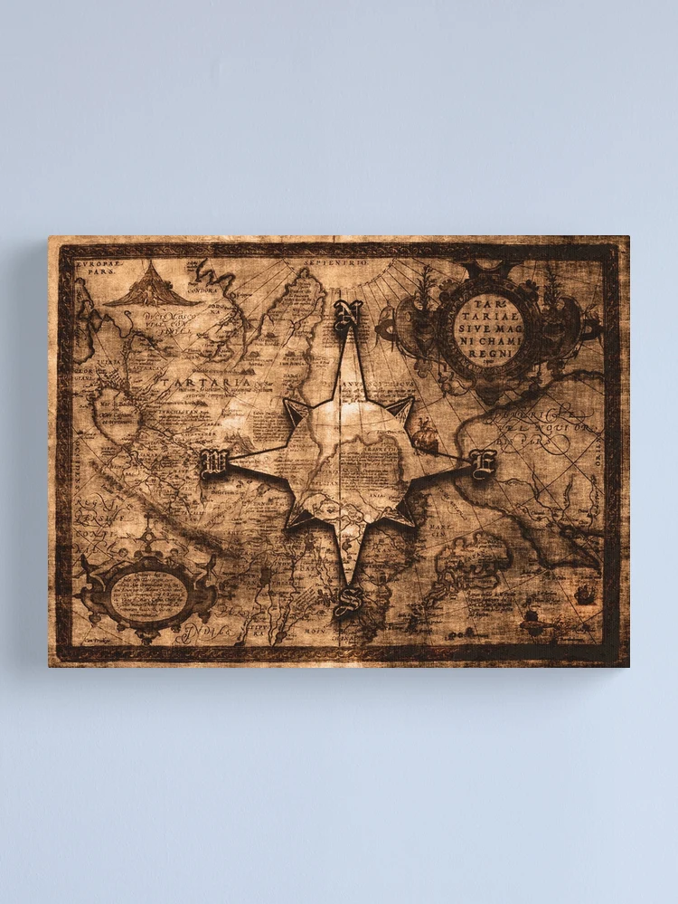 Ancient World Map Compass