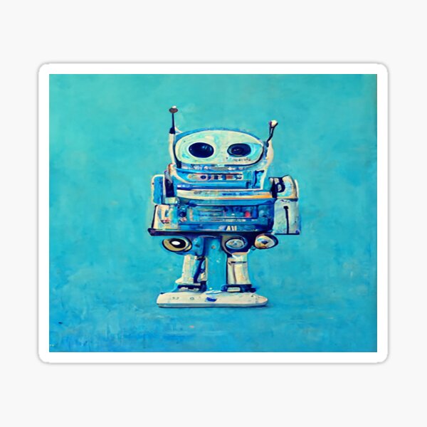 "ice blue robot" Sticker for Sale by jangseungwan | Redbubble